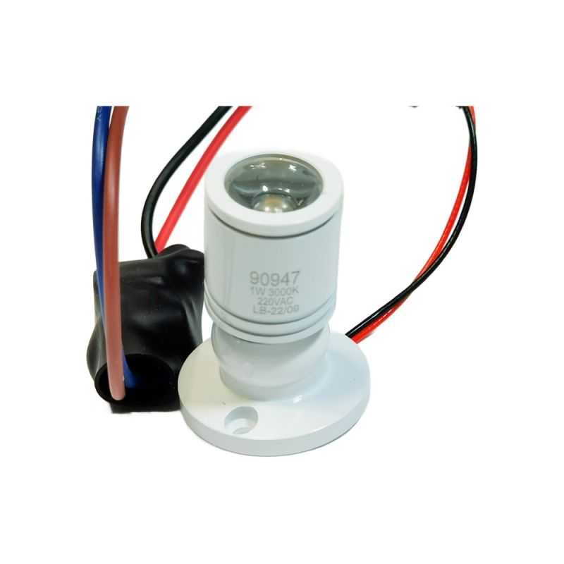 Mini downlight superficial LED 1W blanco orientable