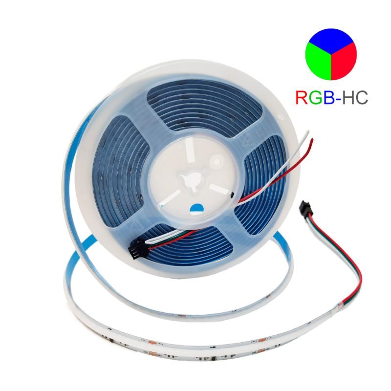 Tira LED 24V RGB cob-hc modo lluvia, 5 m
