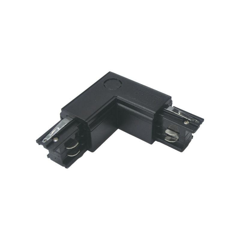 Conector L negro para carril trifásico